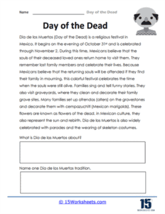 Day of the Dead Worksheets | Heritage Exploration - 15 Worksheets.com