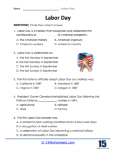 Holidays Worksheets | Special Day Activities - 15 Worksheets.com