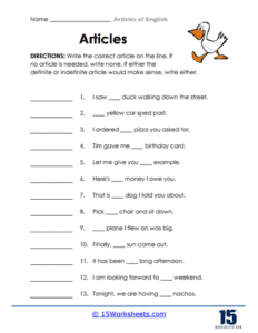 Grammar Worksheets | Strengthening Language Usage - 15 Worksheets.com