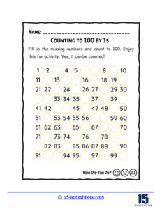 Counting to 100 By 1s Worksheets | Building Numeric Fluency - 15 ...