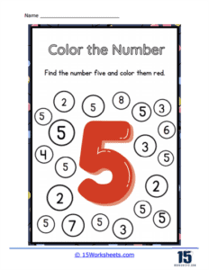 Number 5 Worksheets | Math Foundational Skills - 15 Worksheets.com