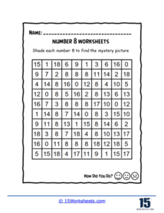 Number 8 Worksheets | Early Numeracy Skills - 15 Worksheets.com