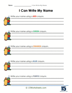 I Can Write My Name Worksheets - 15 Worksheets.com