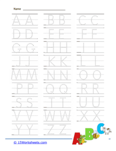 Alphabet Tracing Worksheets - 15 Worksheets.com