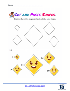 Cut and Paste Shapes Worksheets - 15 Worksheets.com