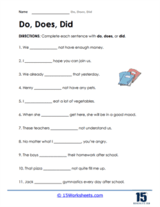 Do, Does, Did Worksheets | Present & Past Simple - 15 Worksheets.com
