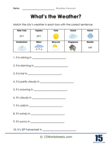 Kindergarten Weather Worksheets | Vocab and Themes - 15 Worksheets.com