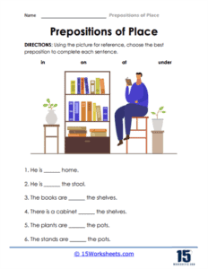 Prepositions of Place Worksheets - 15 Worksheets.com