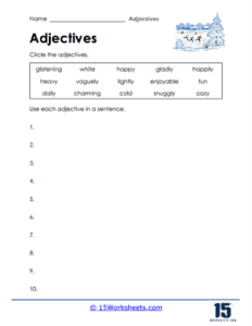 Adjectives Worksheets | Identify, Use & Transform - 15 Worksheets.com