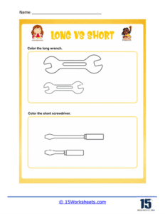 Long vs. Short Worksheets | Measurement - 15 Worksheets.com