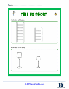Tall vs. Short Worksheets | Height Comparison - 15 Worksheets.com