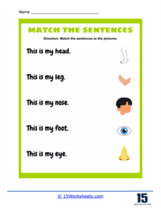 Match the Sentences Worksheets | Pair Together Meanings - 15 Worksheets.com