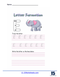 Letter Formation Worksheets - 15 Worksheets.com