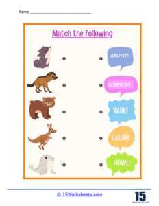 Animal Sounds Worksheets | Vocal Cues Activities - 15 Worksheets.com