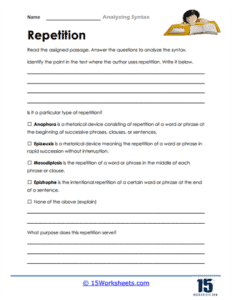 Analyzing Syntax Worksheets - 15 Worksheets.com