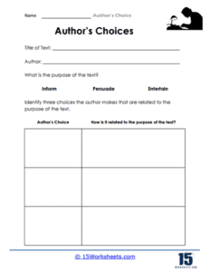 Author's Choice Worksheets - 15 Worksheets.com