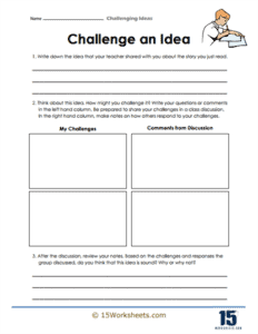 Challenging Ideas Worksheets - 15 Worksheets.com