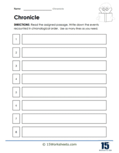 Chronicle Worksheets - 15 Worksheets.com