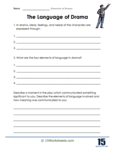 Elements of Drama Worksheets - 15 Worksheets.com