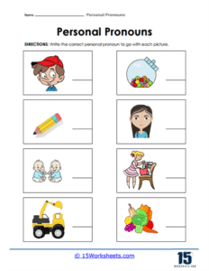 Personal Pronouns Worksheets | Person-Based Substitutes - 15 Worksheets.com