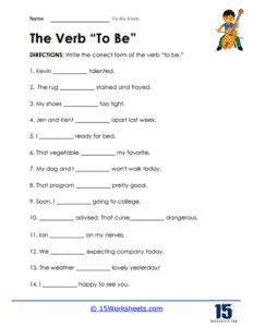 The Verb "To Be" Worksheets | Forms & Usage - 15 Worksheets.com