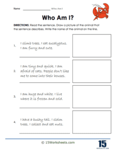 Who Am I? Worksheets | Critical Thinking - 15 Worksheets.com