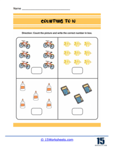 Counting to 10 Worksheets - 15 Worksheets.com