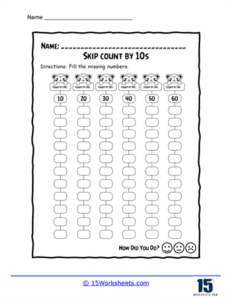Skip Counting By 10s Worksheets | Numeracy - 15 Worksheets.com