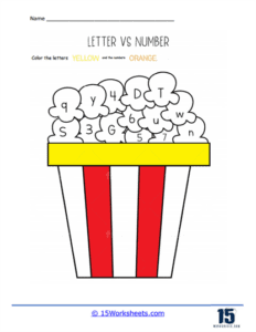 Letters vs. Numbers Worksheets | Kindergarten Skills - 15 Worksheets.com