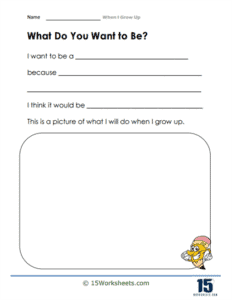 When I Grow Up Worksheets | Kindergarten - 15 Worksheets.com