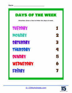 Days of the Week Worksheets - 15 Worksheets.com