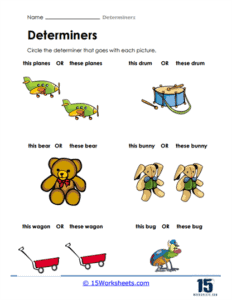 Determiners Worksheets | Strengthen Noun Phrases - 15 Worksheets.com