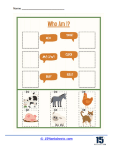 Animal Sounds Worksheets | Vocal Cues Activities - 15 Worksheets.com