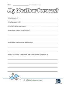 Kindergarten Weather Worksheets | Vocab and Themes - 15 Worksheets.com