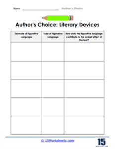 Author's Choice Worksheets - 15 Worksheets.com