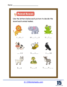 Animal Sounds Worksheets | Vocal Cues Activities - 15 Worksheets.com
