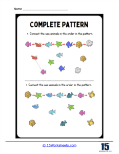 Copying Patterns Worksheets | Visual Exercises - 15 Worksheets.com
