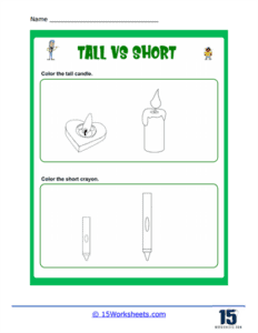 Tall vs. Short Worksheets | Height Comparison - 15 Worksheets.com