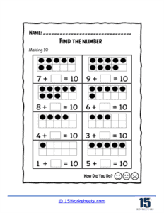 Missing Number Single Digit Addition Worksheets - 15 Worksheets.com