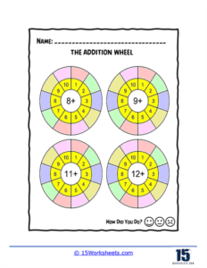 Addition Wheels Worksheets - 15 Worksheets.com