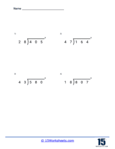 Long Division Worksheets - 15 Worksheets.com