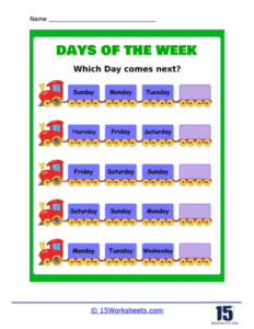 Days of the Week Worksheets | Learn & Practice - 15 Worksheets.com