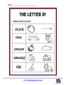Letter O Worksheets | Alphabet Series- 15 Worksheets.com