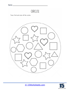 Circles Worksheets | Identify, Trace & Create - 15 Worksheets.com