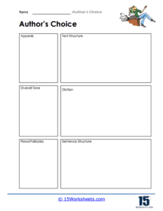 Author's Choice Worksheets - 15 Worksheets.com