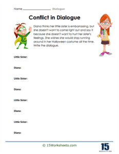 Dialogue Worksheets | Conversational English - 15 Worksheets.com