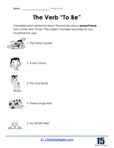 The Verb "To Be" Worksheets | Forms & Usage - 15 Worksheets.com