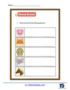 Animal Sounds Worksheets | Vocal Cues Activities - 15 Worksheets.com