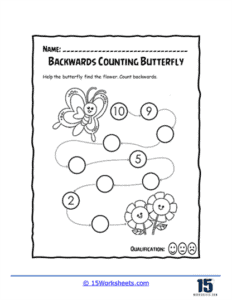 Counting Backwards Worksheets | Number Practice - 15 Worksheets.com