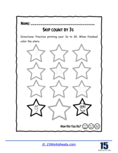 Skip Counting By 3s Worksheets | Number Fluency - 15 Worksheets.com